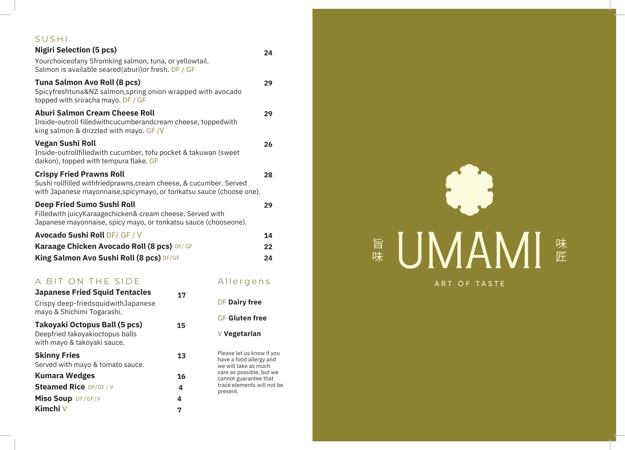 MENU - Umami